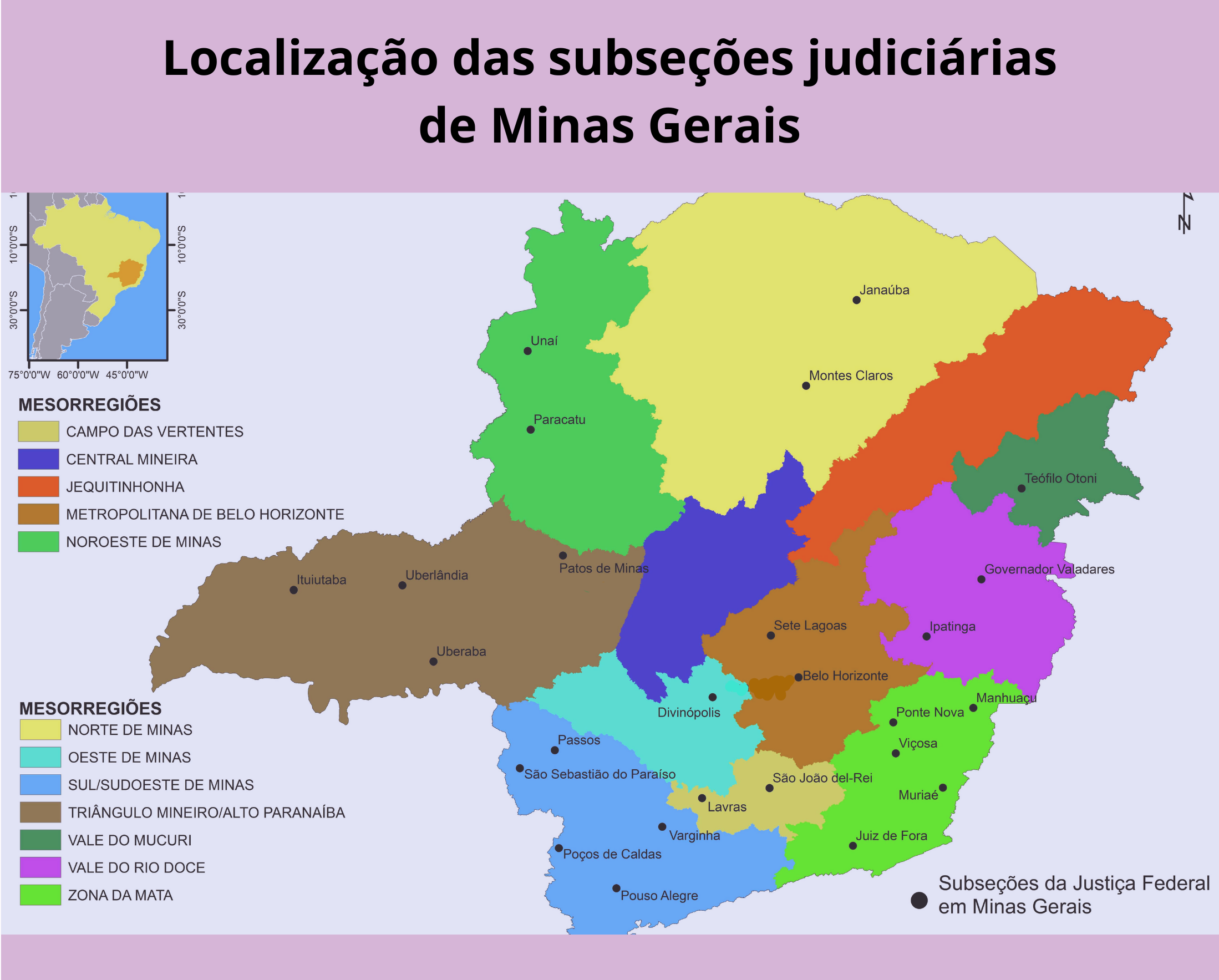 Mapa JEF - JUSTIÇA FEDERAL